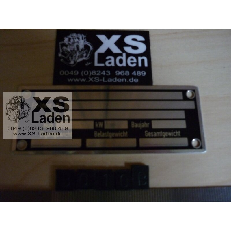 Typschild, Alu, zum nieten (80mm x 30mm) - XS-Laden Webshop - Yamaha